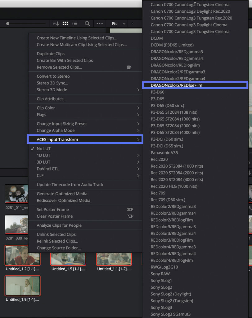 How to setup ACES colour managed workflow in DaVinci Resolve for use with fylm.ai? - fylm.ai