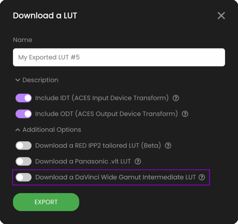 fylm.ai 1.3.1 Update - Support for DaVinci Wide Gamut Intermediate - fylm.ai